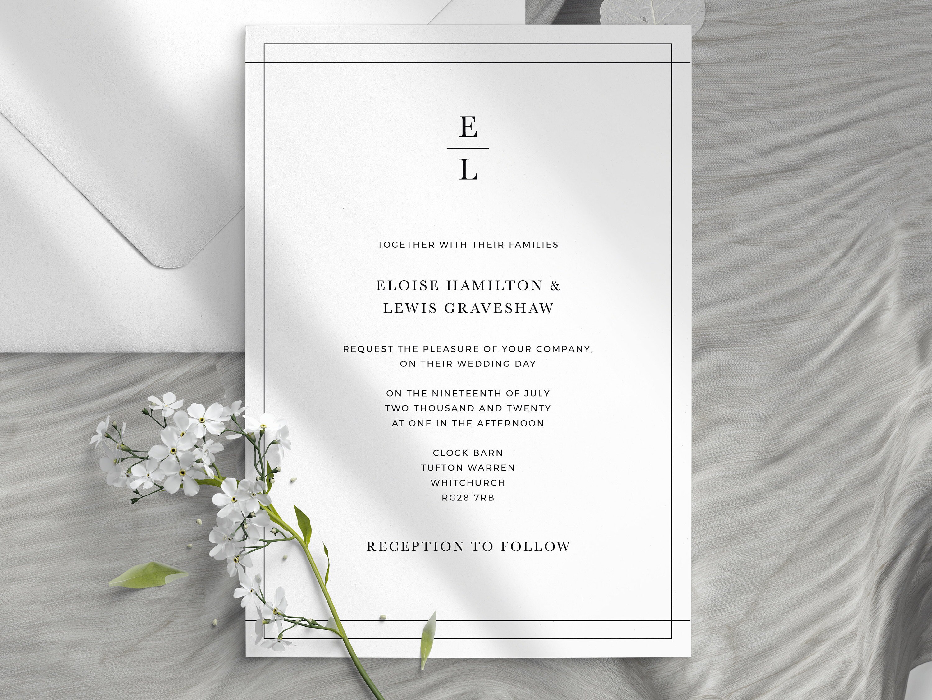 Modern Wedding Invitation Template - Editable Wedding Invitation Suite ...