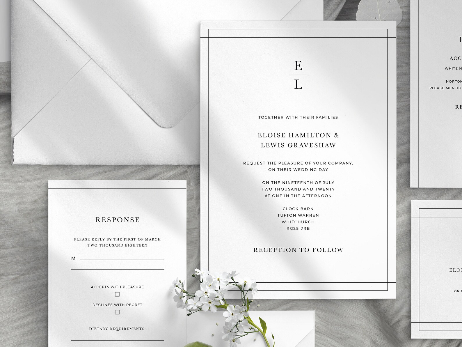 Modern Wedding Invitation Template Editable Wedding - Etsy