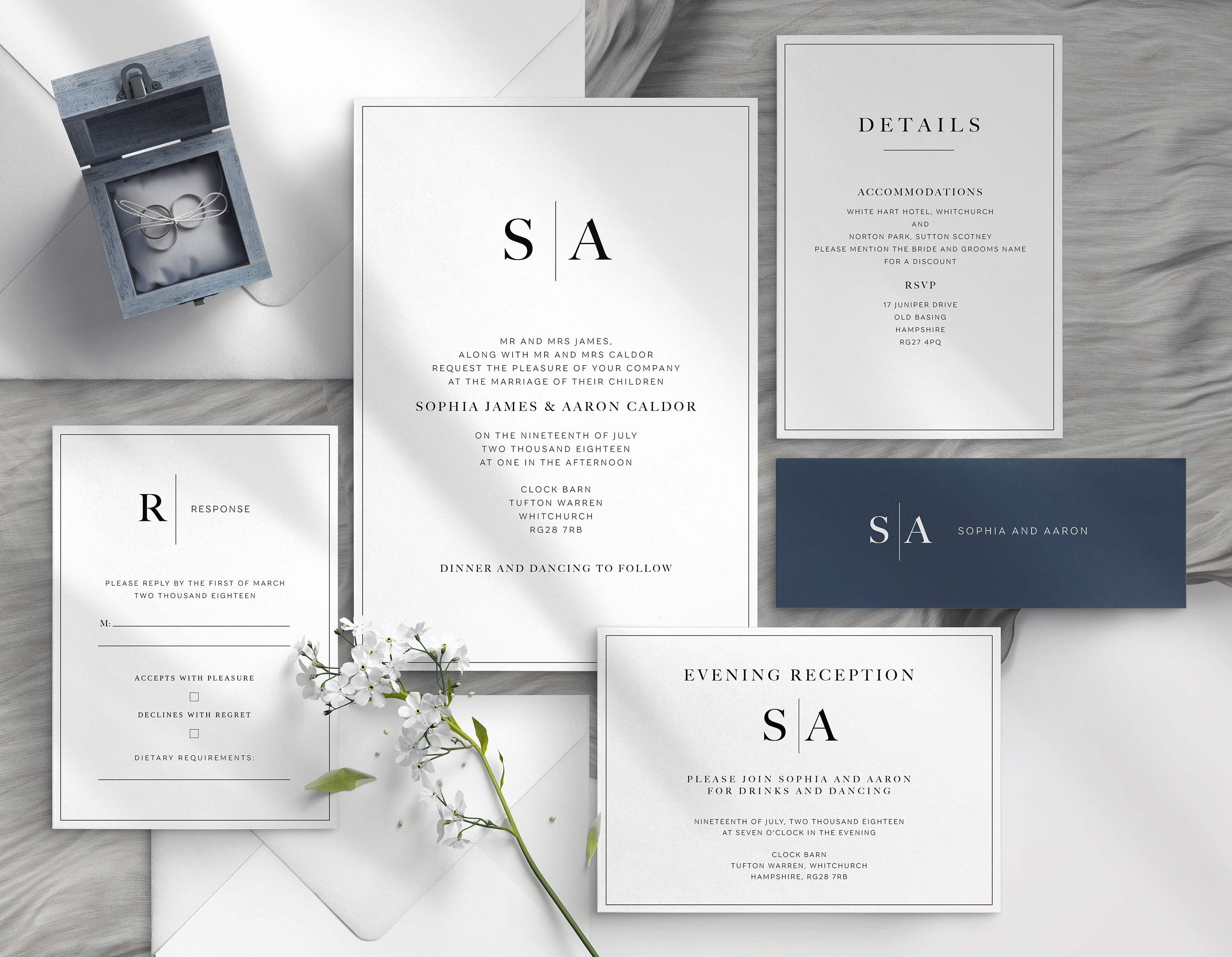 Modern wedding invitation template Editable wedding | Etsy