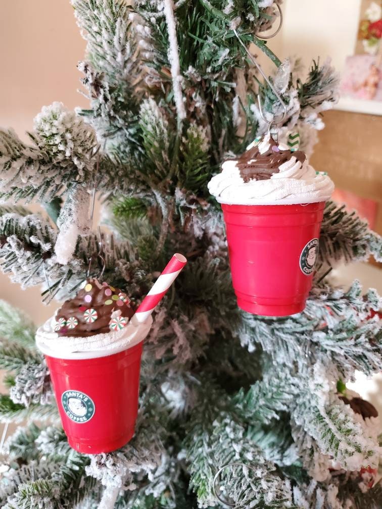 Coffee Cup Christmas Tree Ornament - Etsy