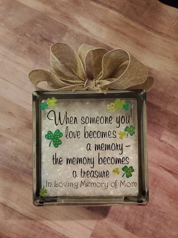 Memorial Glass Block Decoration | Etsy