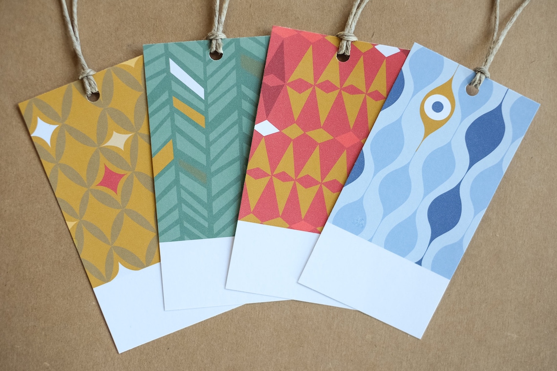 Printable Holiday Gift Tags - Hand Drawn Patterns / Digital File ...