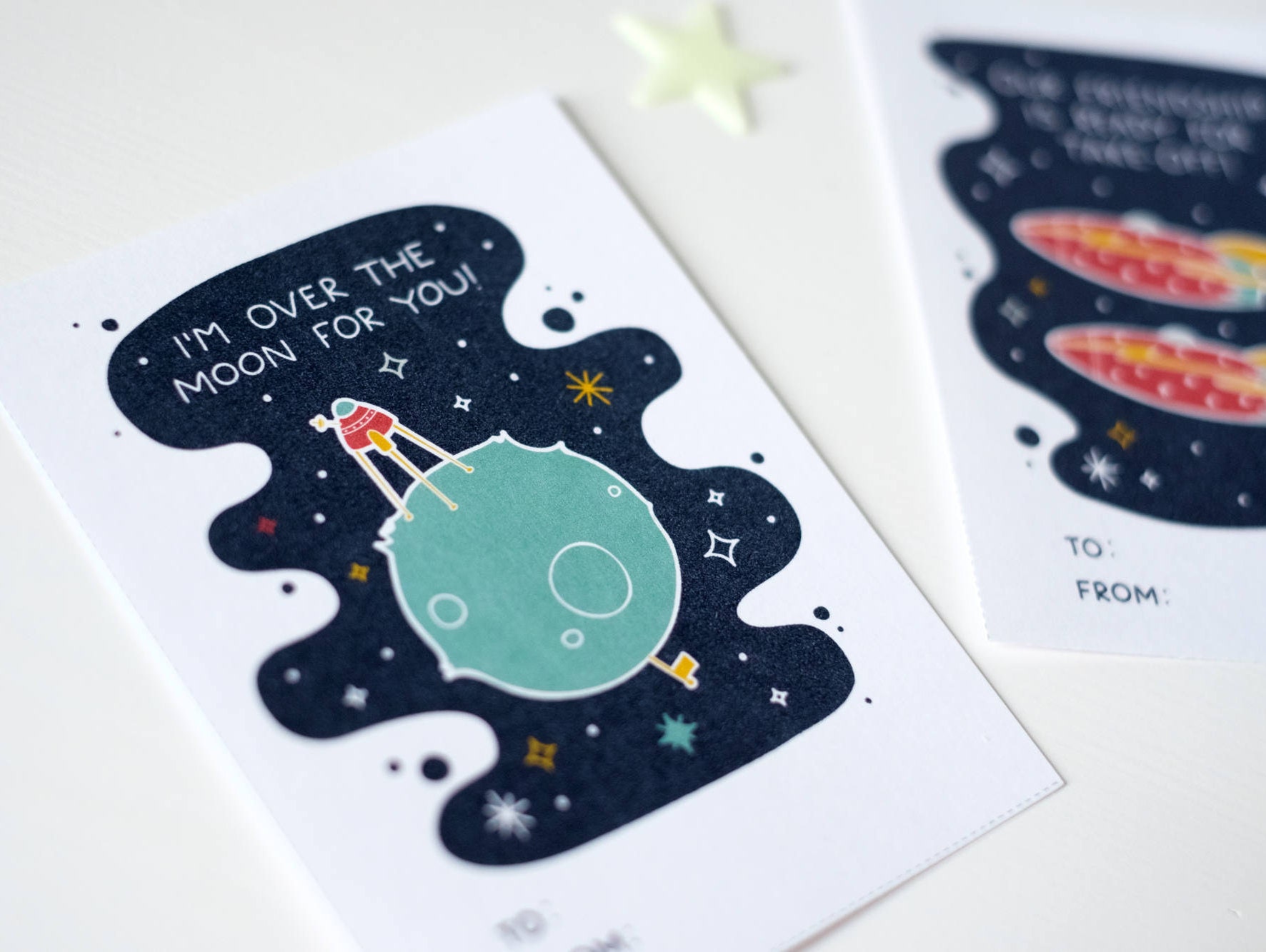 Outer Space Valentines - Hand Drawn Classroom Cards (PRINTABLE) - Etsy