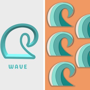 Wave Cookie Cutter Wave Cookies Beach Cookie Cutter Ocean - Etsy