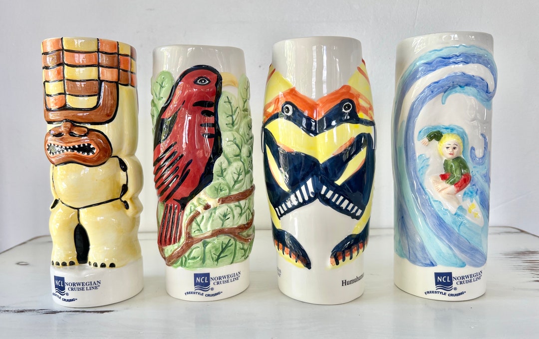 Vintage Authentic Hawaii Tiki Barware Tiki Bar Collectible Mugs;tiki ...