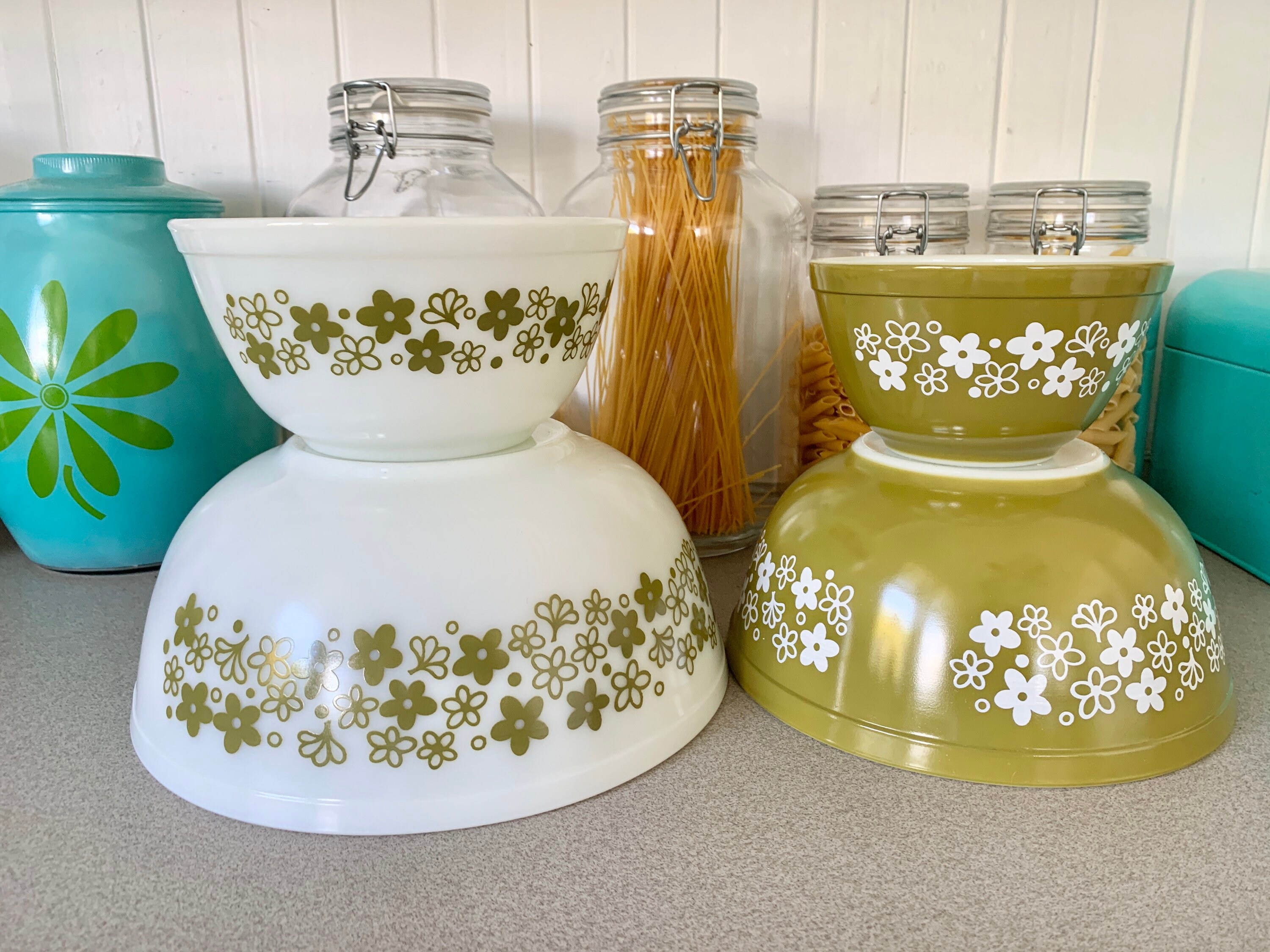 Vintage Pyrex Crazy Daisy Nesting Bowls Pyrex Spring Blossom | Etsy