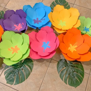 Hawaiian/tropical/moana Paper Flowers - Etsy