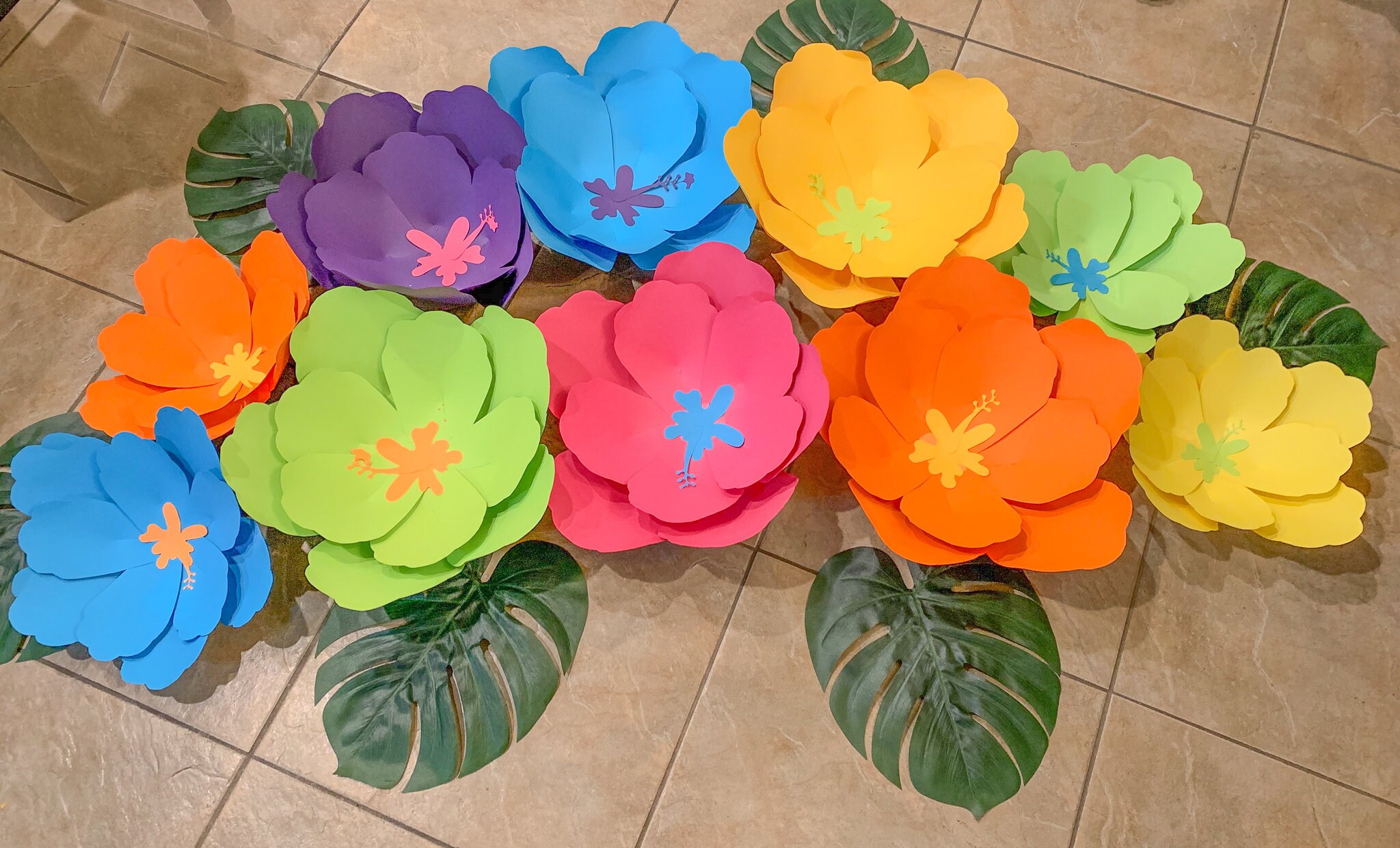 Hawaiian/tropical/moana Paper Flowers - Etsy