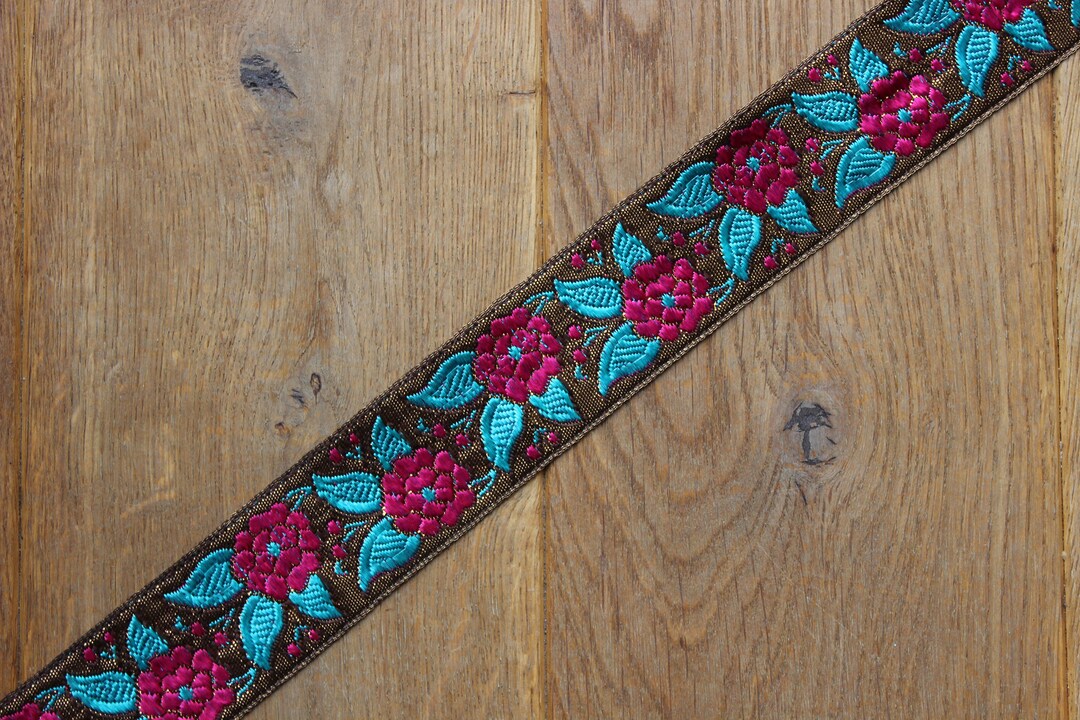Handmade Turquoise & Hot Pink Madras Rose 40mm Adjustable - Etsy