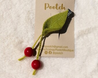 Raspberries Hair Clip, Handmade in Polymer Clay, Realistic Berries, Pin ...