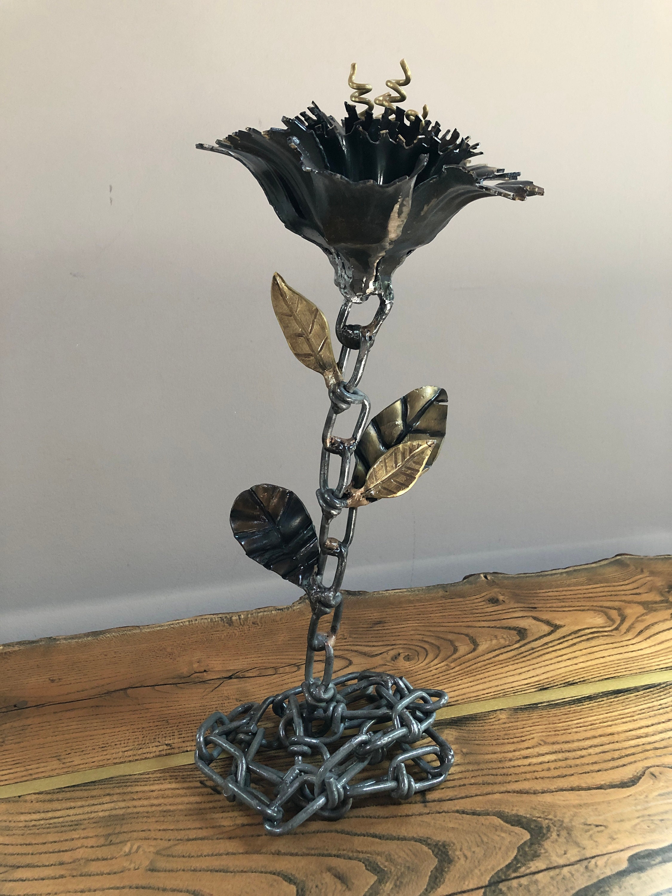 Metal Flower Sculpture