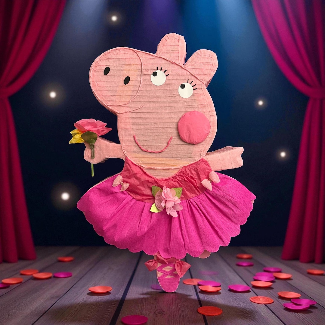 Ballerina Peppa Pig Piñata - Etsy