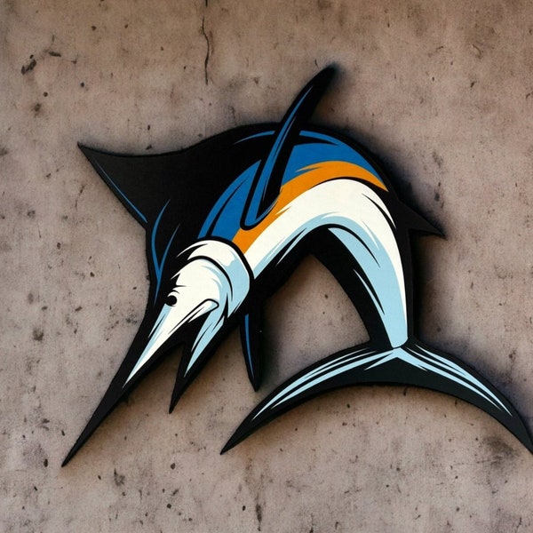 Wooden Marlin Art - Etsy