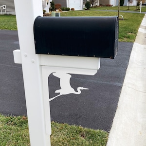 Heron Egret Mailbox Bracket, Flying, Mailbox Decorations, Porch and ...