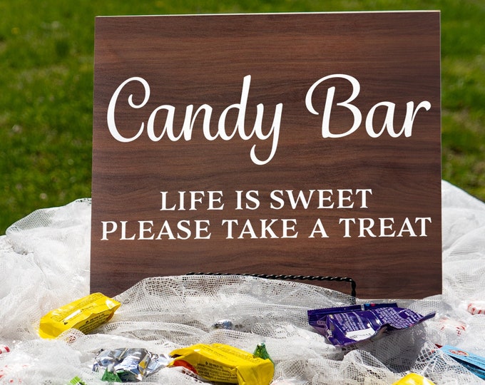 Candy Bar Sign Wedding Sign Candy Sweets Table Candy Table Sign Candy ...
