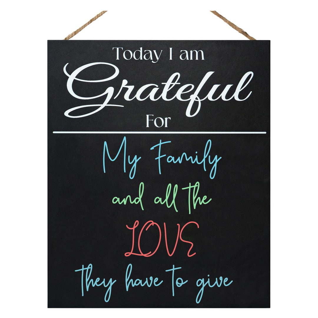 Today I Am Grateful for Chalkboard, Grateful Sign, Motivational Gifts ...