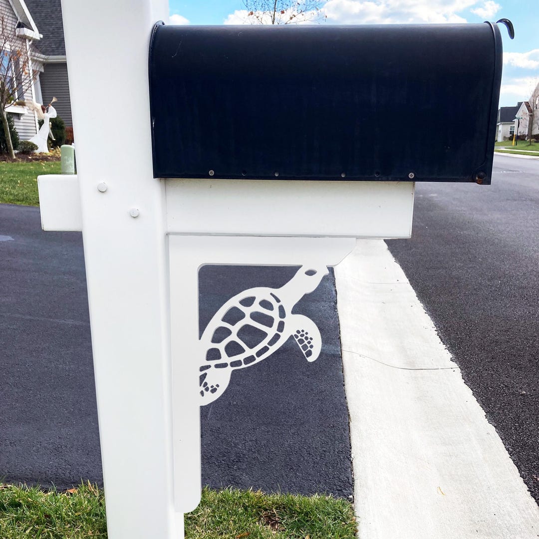Turtle Mailbox Bracket: Weatherproof PVC Beach House Decor - Etsy