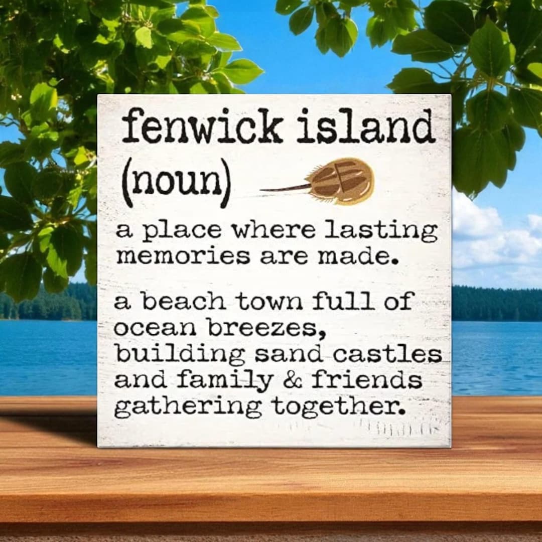 Fenwick Island Delaware Sign: Coastal Beach House Decor - Etsy