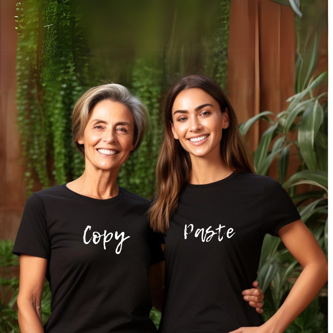 Mom Daughter Matching Shirts - Copy and Paste T-shirt Set, Funny ...