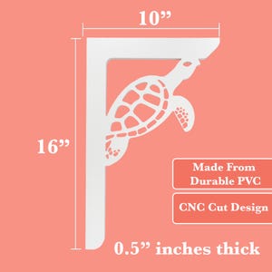 Turtle Mailbox Bracket: Weatherproof PVC Beach House Decor - Etsy