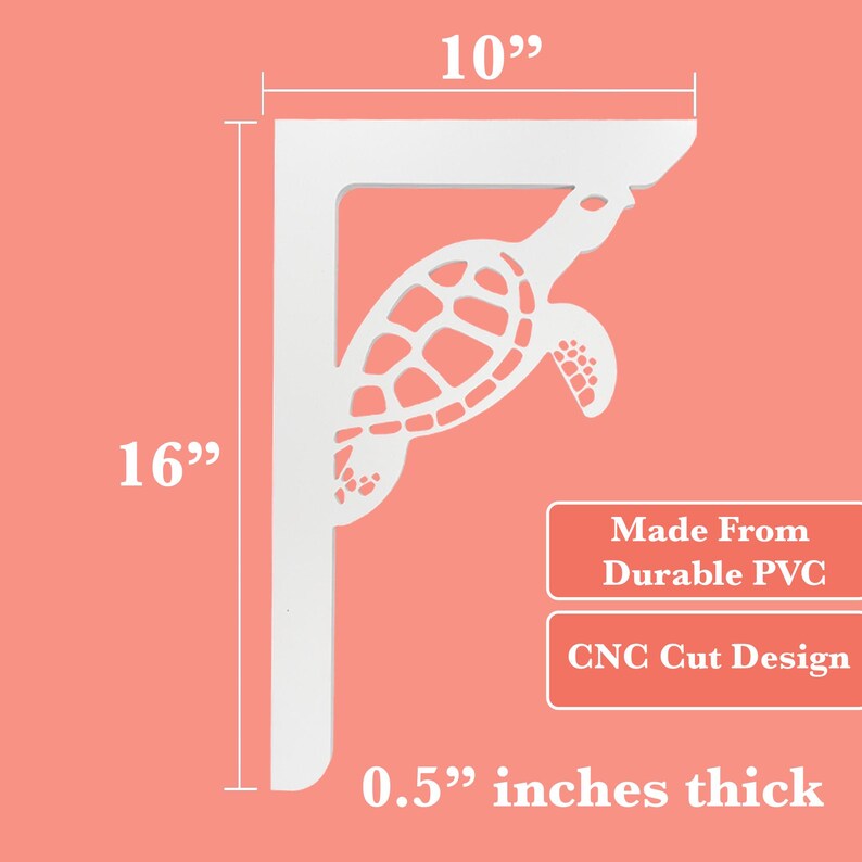 Turtle Mailbox Bracket: Weatherproof PVC Beach House Decor - Etsy