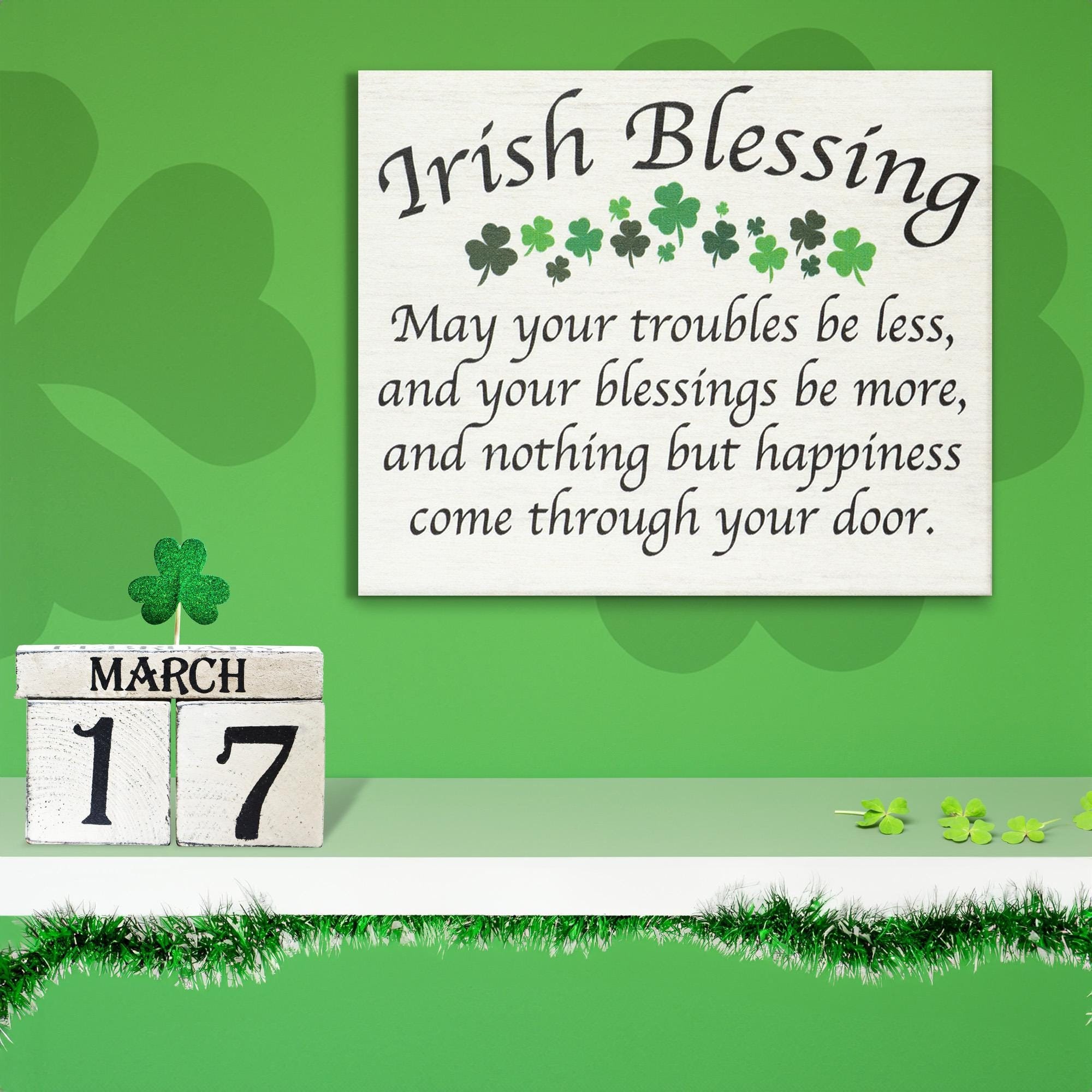 Irish Blessing Sign: St Patrick's Day Decor, Irish Prayer - Etsy