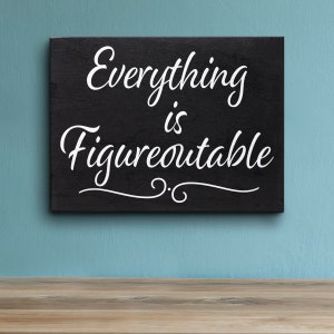 Everything is Figureoutable Sign Inspirational Desk Decor - Etsy