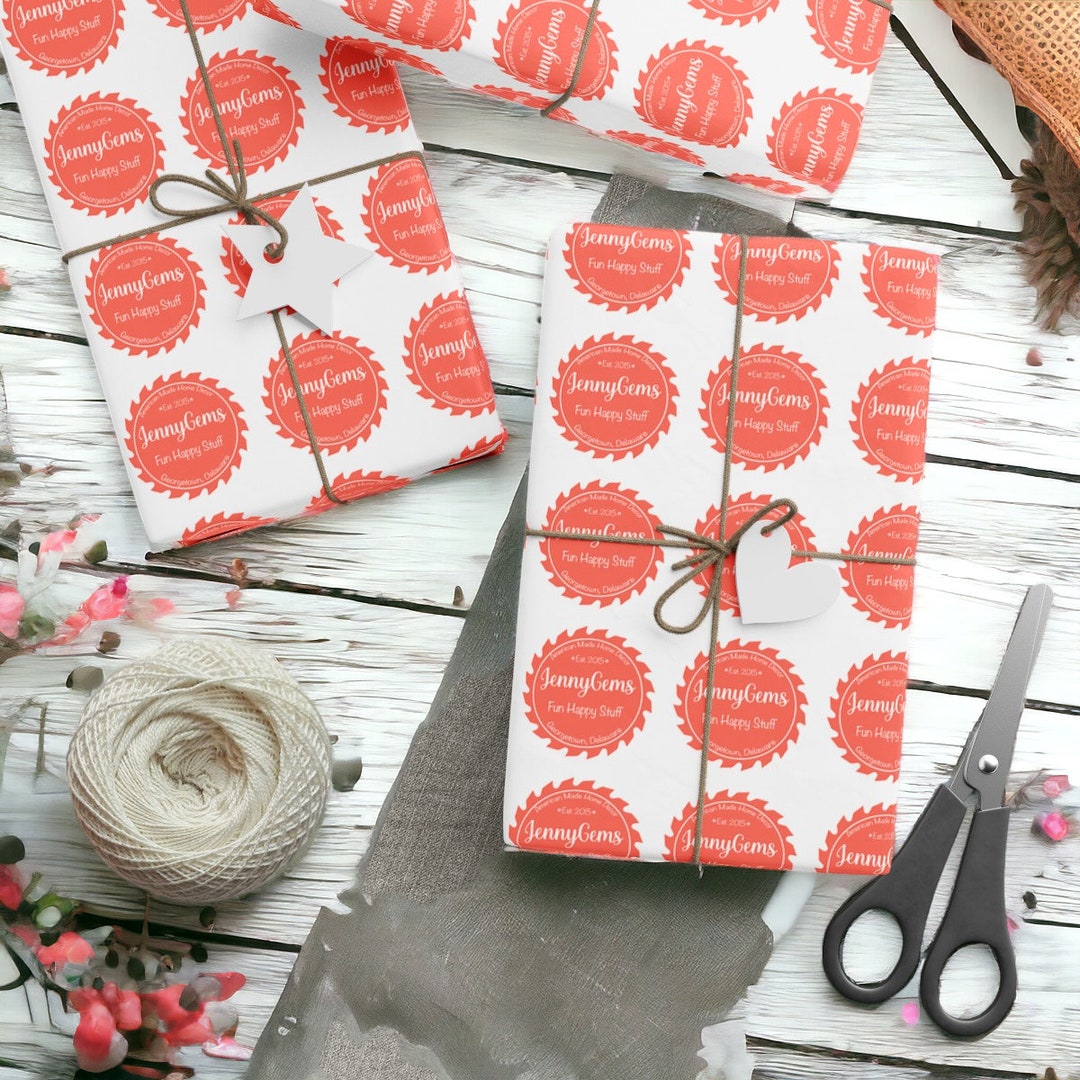 Personalized Business Logo Wrapping Papers | Custom Business Logo Gift ...