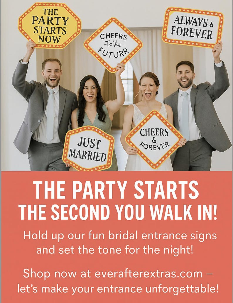 Personalized Wedding Entrance Sign: Custom Coroplast Party Decor - Etsy