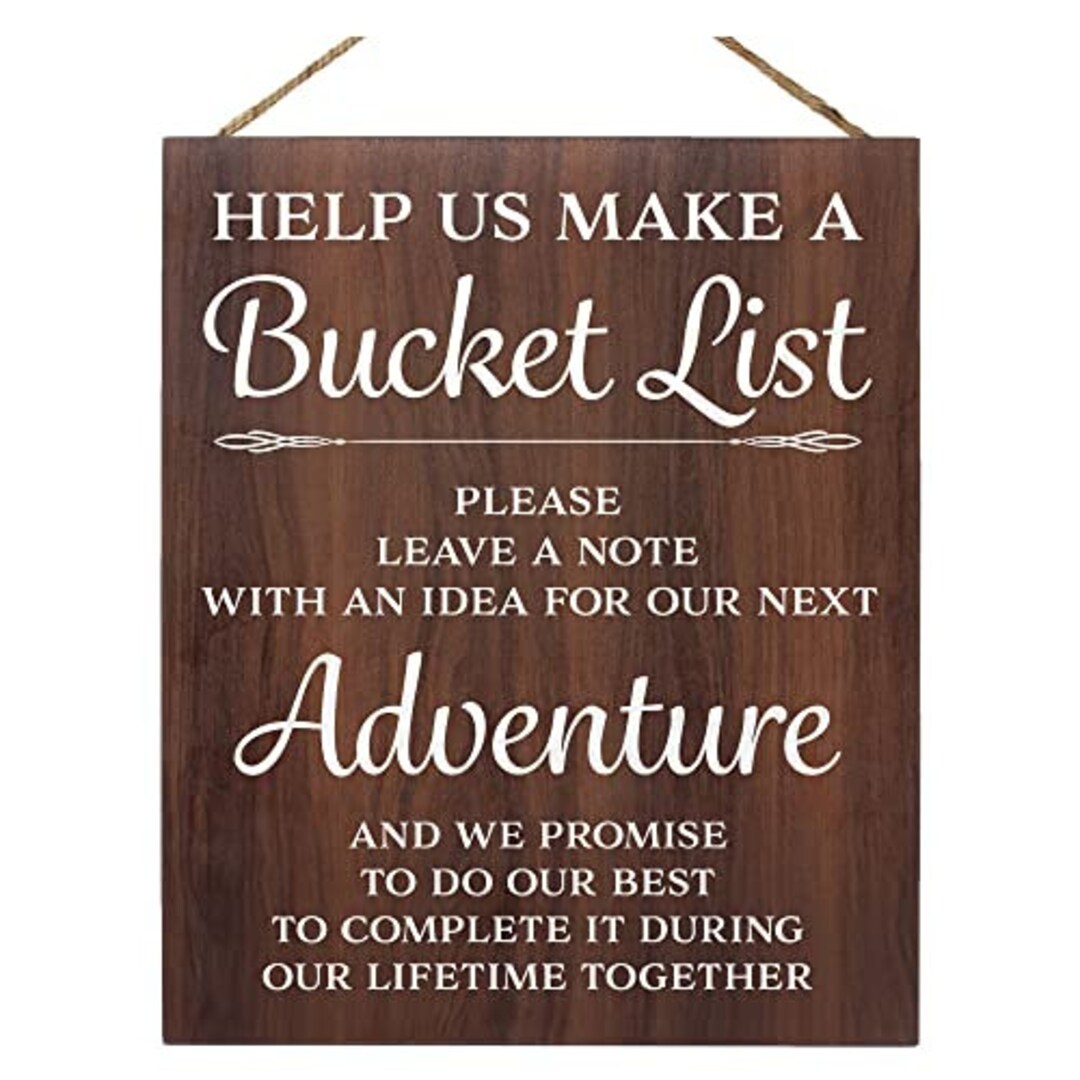 Bucket List Sign Wedding Bucket List Wedding Signs Bucket - Etsy