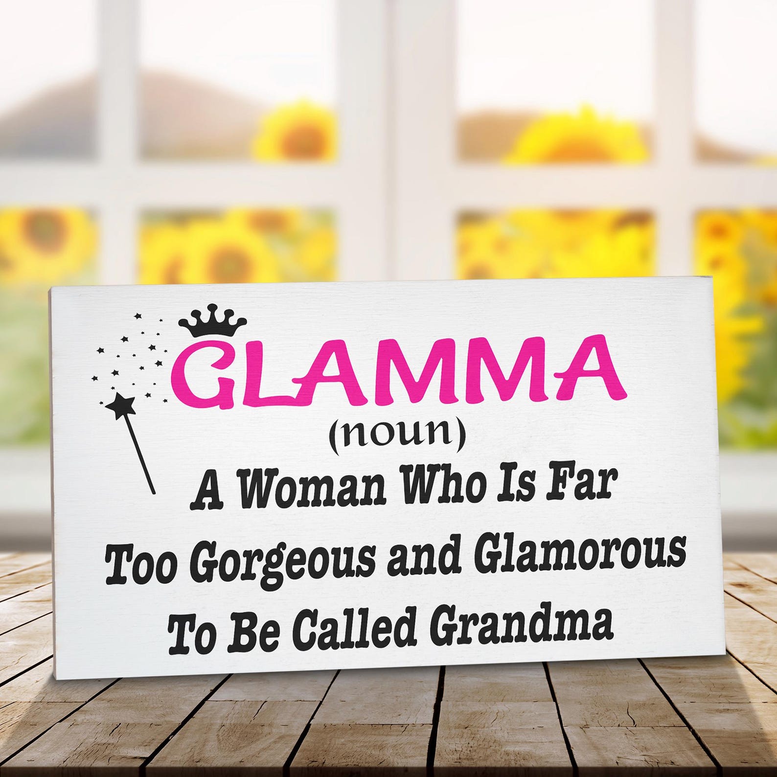 Funny Glamma Wooden Sign: Gift for Glamorous Grandma - Etsy
