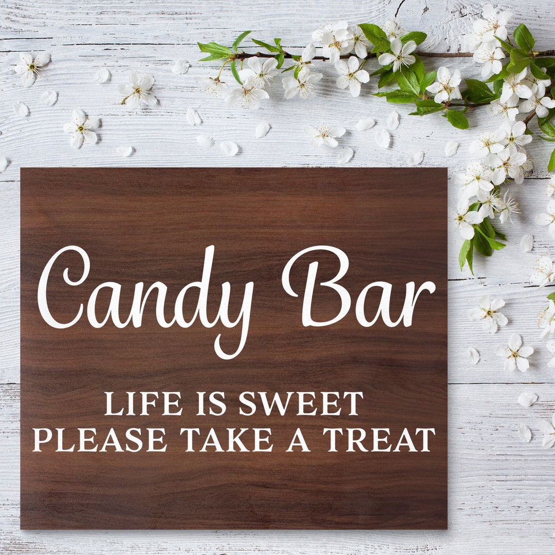 Candy Bar Sign Candy Buffet Sign for Party or Wedding Brown - Etsy