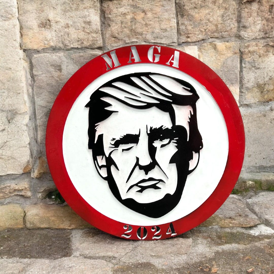 Large Trump Wall Art, Indoor Outdoor Decor With Raised Letters, UV Ink ...