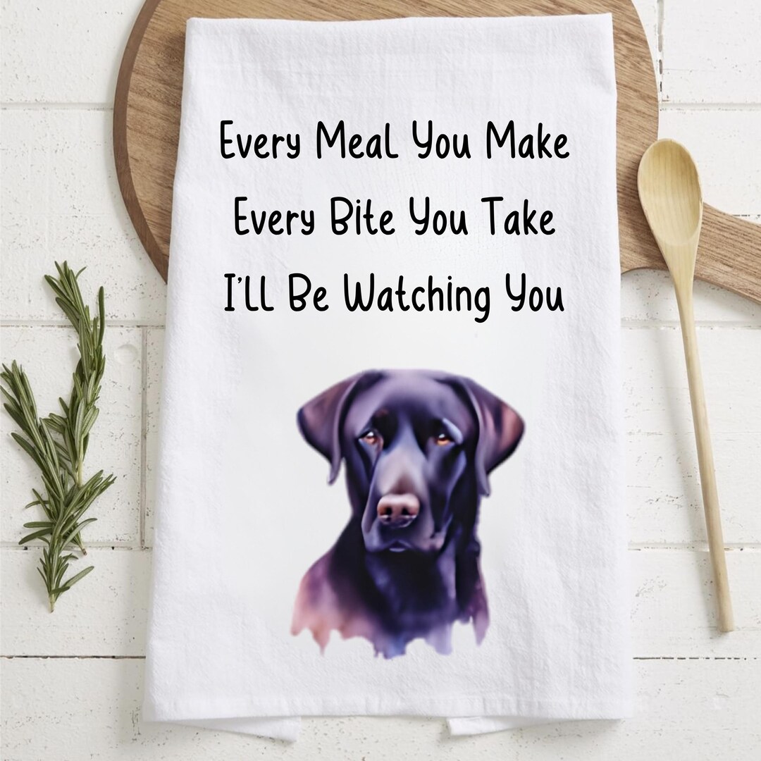 Labrador Retriever Tea Towel: Funny Dog Kitchen Decor - Etsy