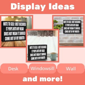Funny Gifts, Gifts for Coworkers, Sassy Signs, Note to Self: Just ...