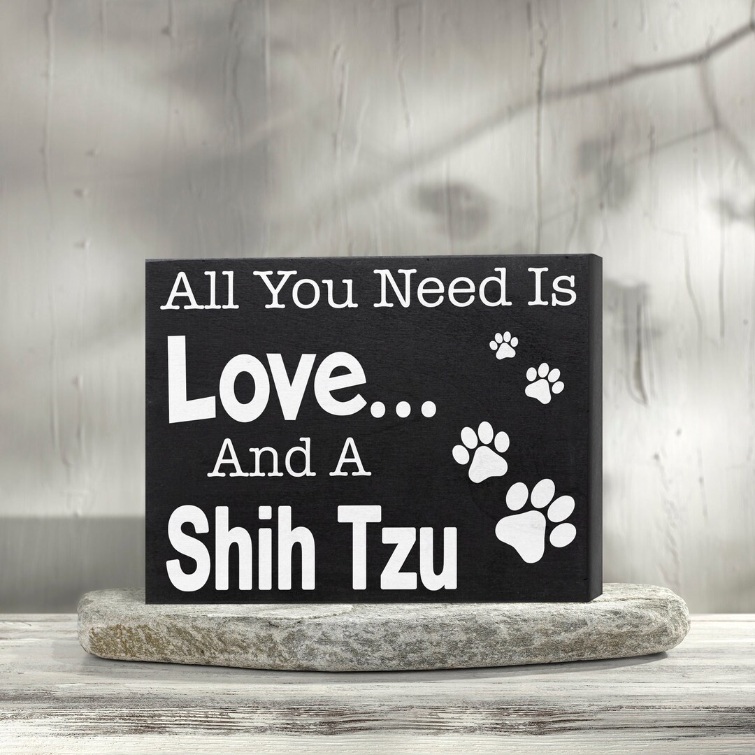 Shih Tzu Gifts Love and a Shih Tzu Wooden Sign Shih Tzu Mom - Etsy Ireland