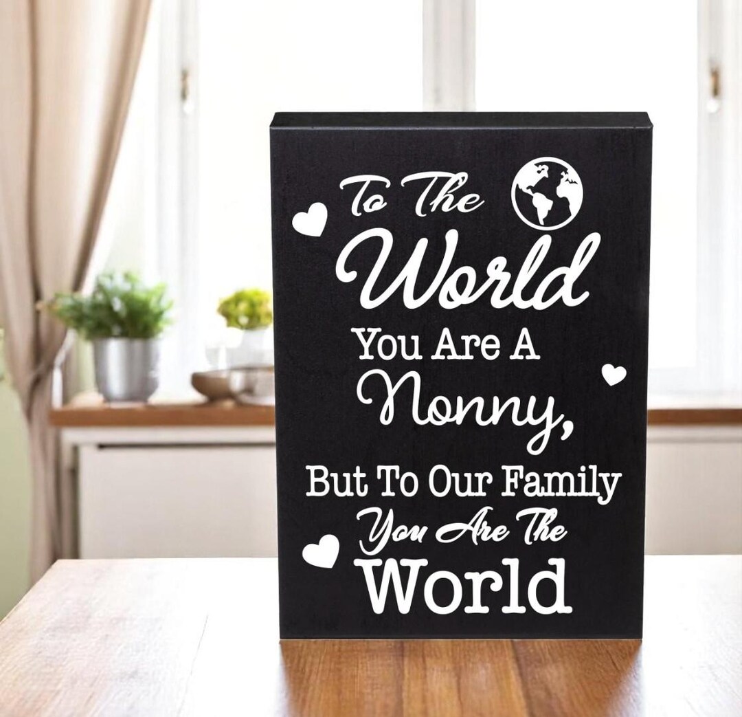 Nonny Gift: Sentimental Wooden Sign, Mother's Day Present (8x6) - Etsy