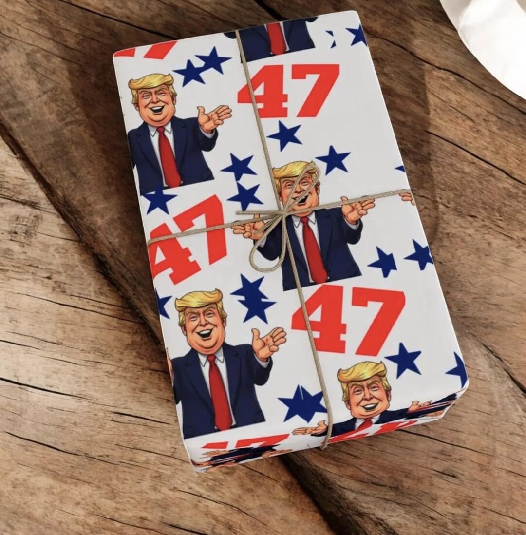 Donald Trump Wrapping Paper, Gift Wrap Papers, Funny Gift Wrap ...