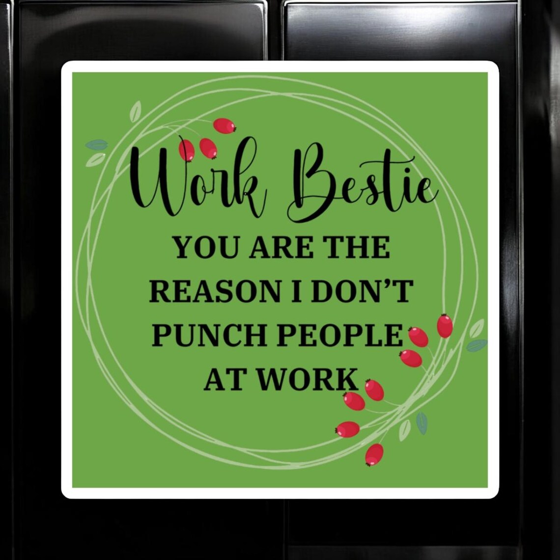 Work Bestie Appreciation Magnet, Coworker Gift, Office Decor, Funny ...