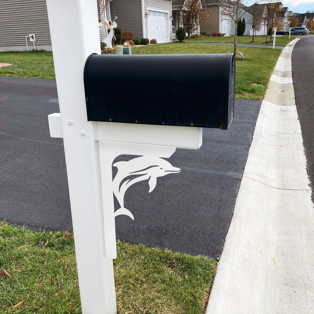 Dolphin Mailbox Decoration Bracket, Porch Decor, Mailbox Decor for ...