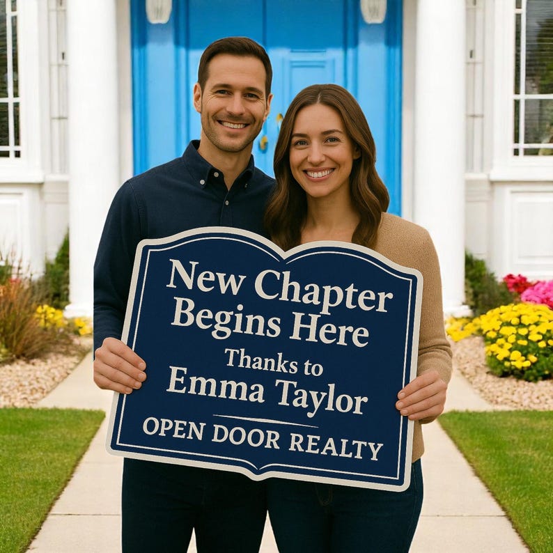 Real Estate Closing Gift: Custom 'new Chapter' Photo Prop Sign (24x18 ...