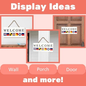 Nautical Welcome Sign for Front Door, Welcome Door Sign, Coastal Decor ...