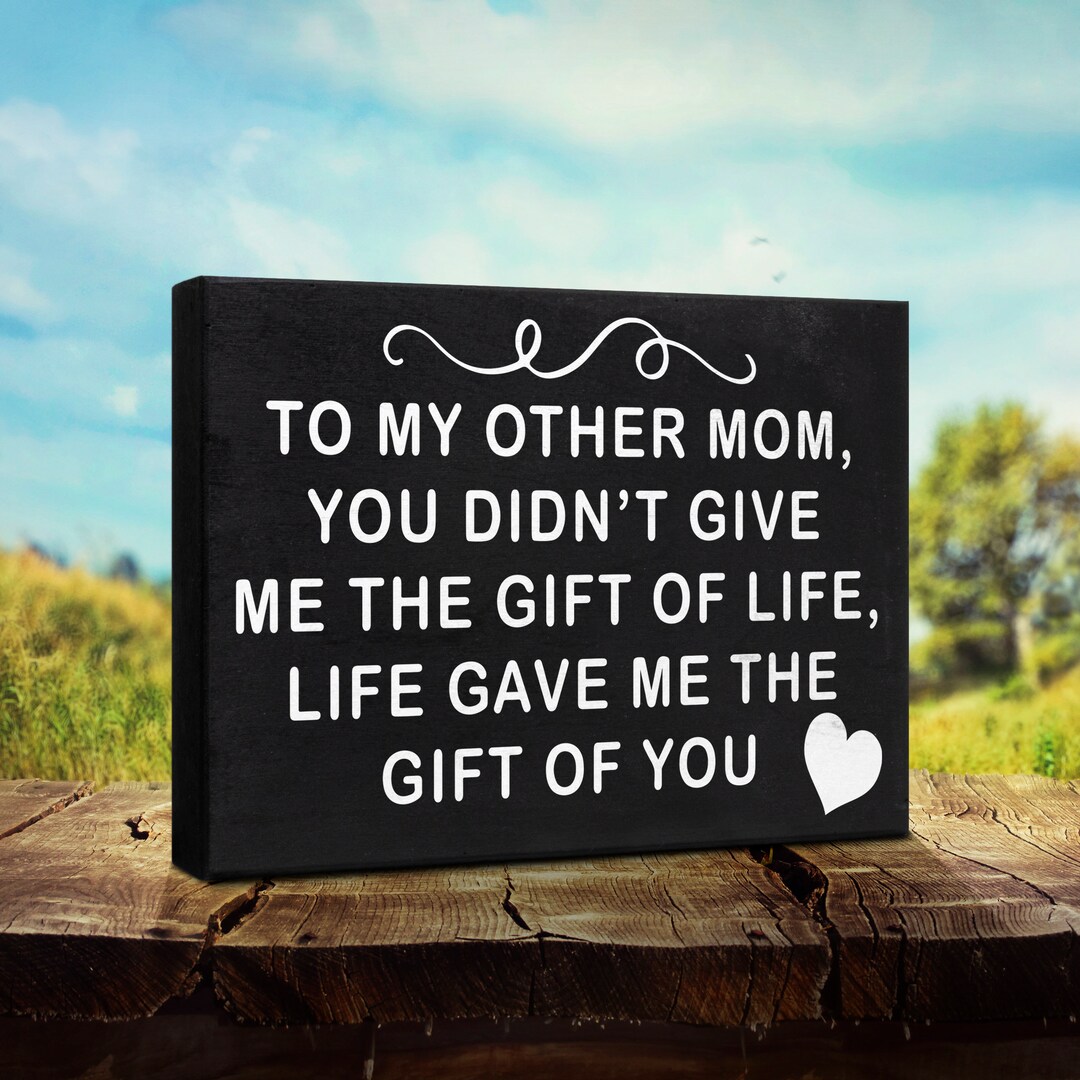 Other Mother Gift Sign Second Mom Gift Bonus Mom Gifts Plaque Foster ...