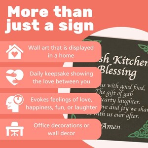 Irish Kitchen Blessing Sign, St Patricks Day Decor, Irish Prayer Sign ...