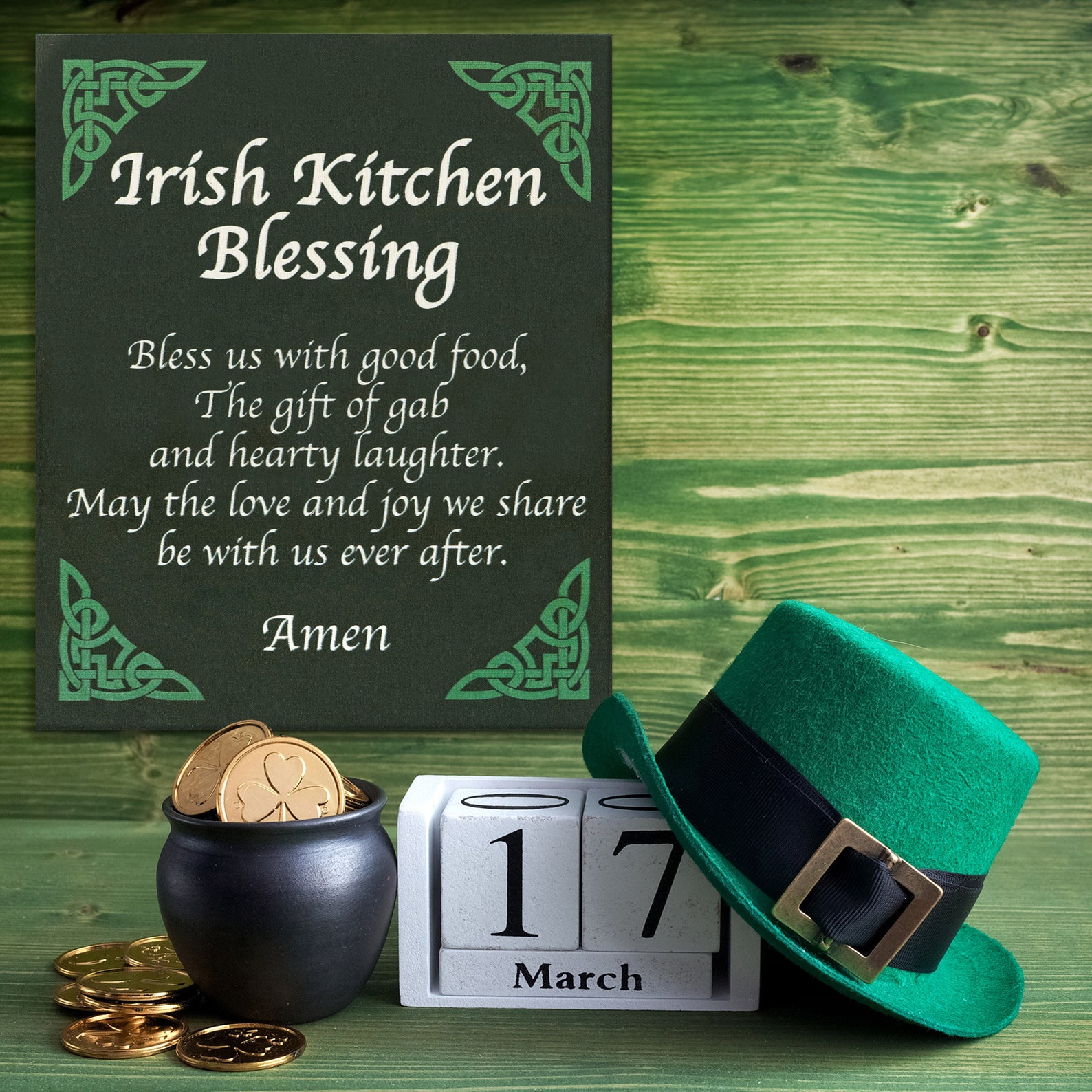 Irish Kitchen Blessing Sign: St. Patrick's Day Decor - Etsy