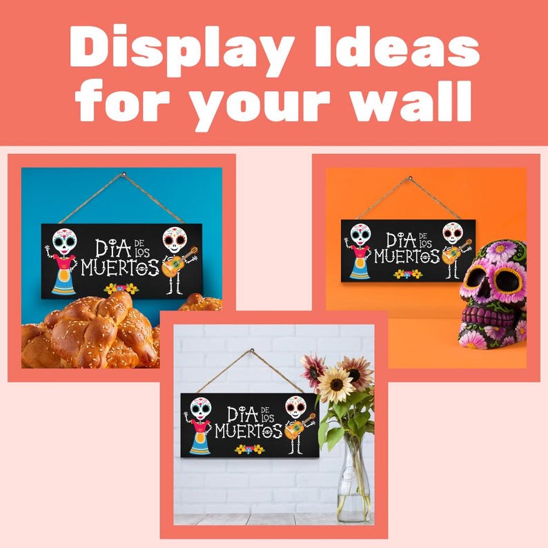 Day of the Dead Sign Dia De Los Muertos Decor, Day of the Dead Decor ...