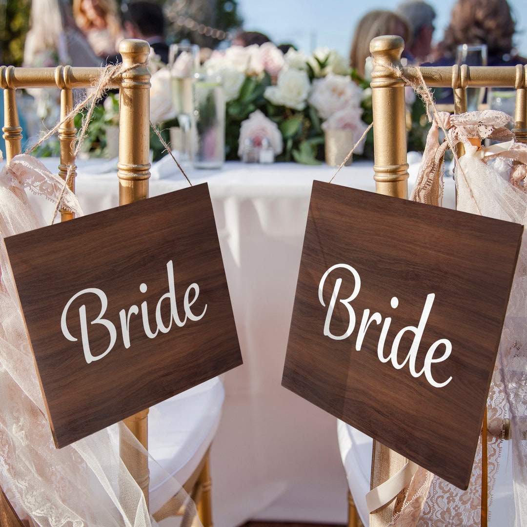 LGBTQ Wedding Chair Signs, Set of 2, 7.25x6x.25 Inches, Wedding ...