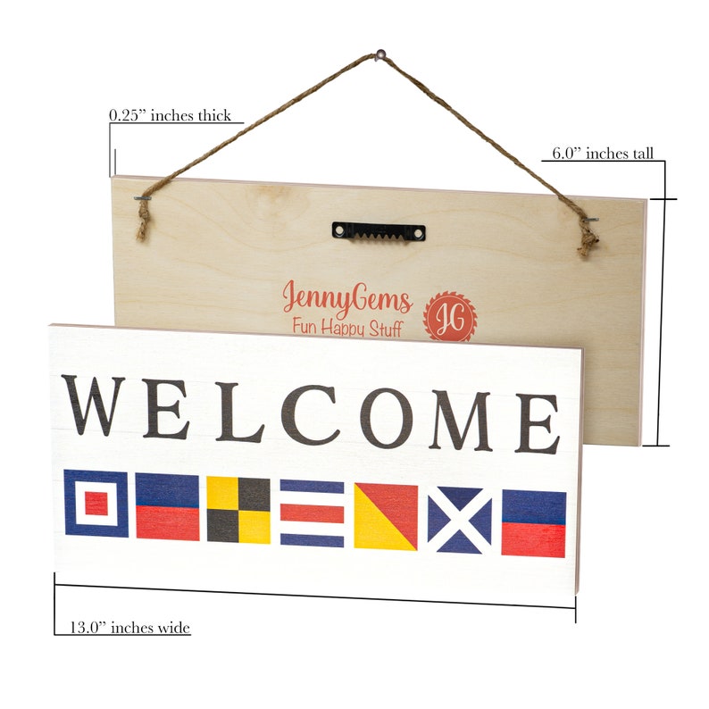 Nautical Welcome Sign for Front Door Welcome Door Sign - Etsy