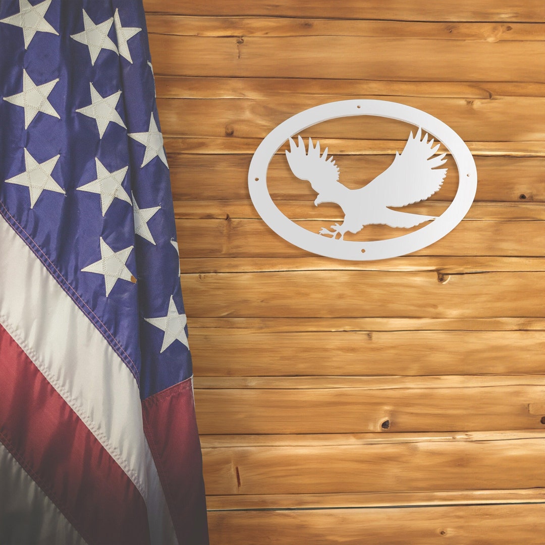 Outside Eagle House Sign, Patriotic Decor, Indoor or Outdoor PVC, Eagle ...
