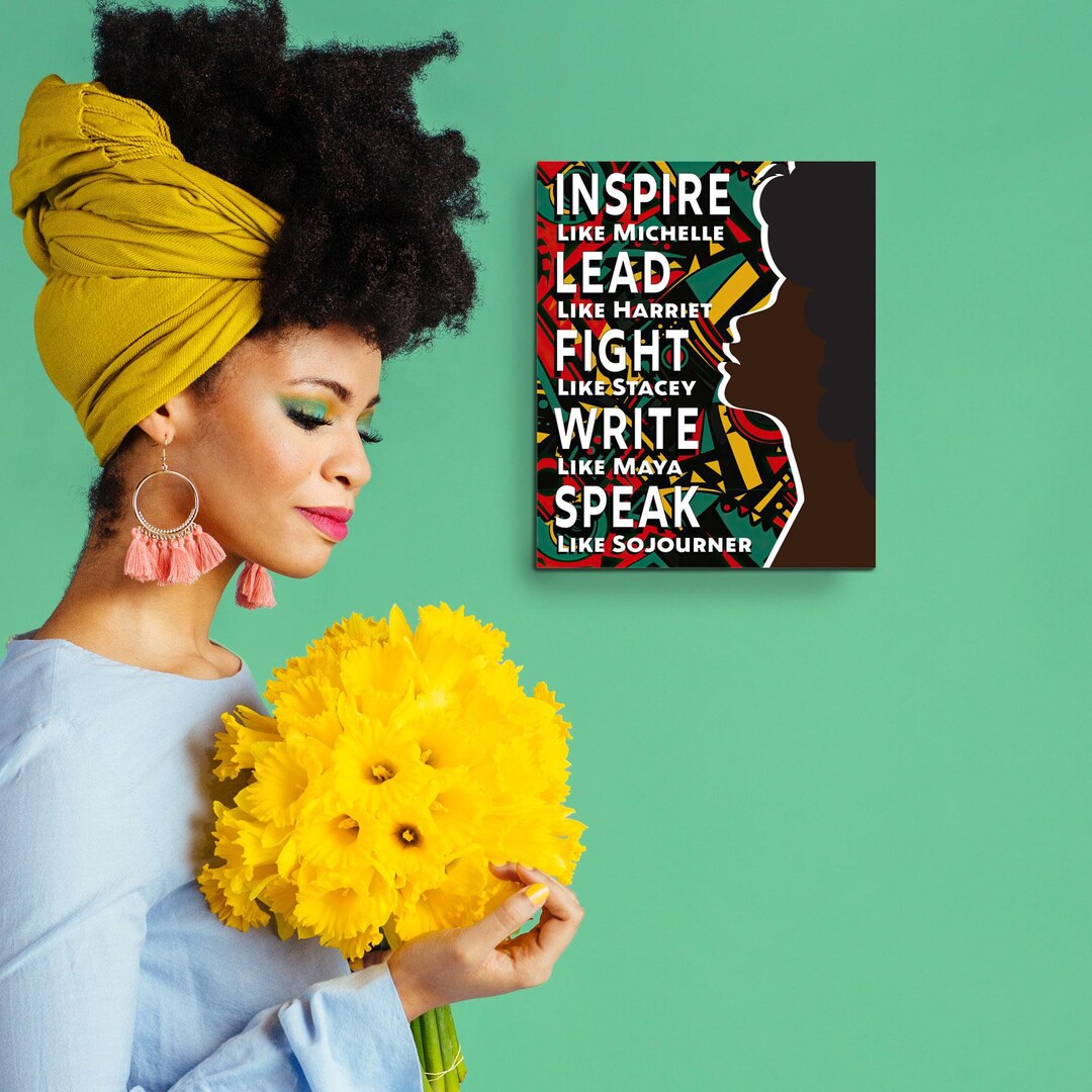 Black History Month Black Women Leaders Wooden Sign, Inspire Like ...